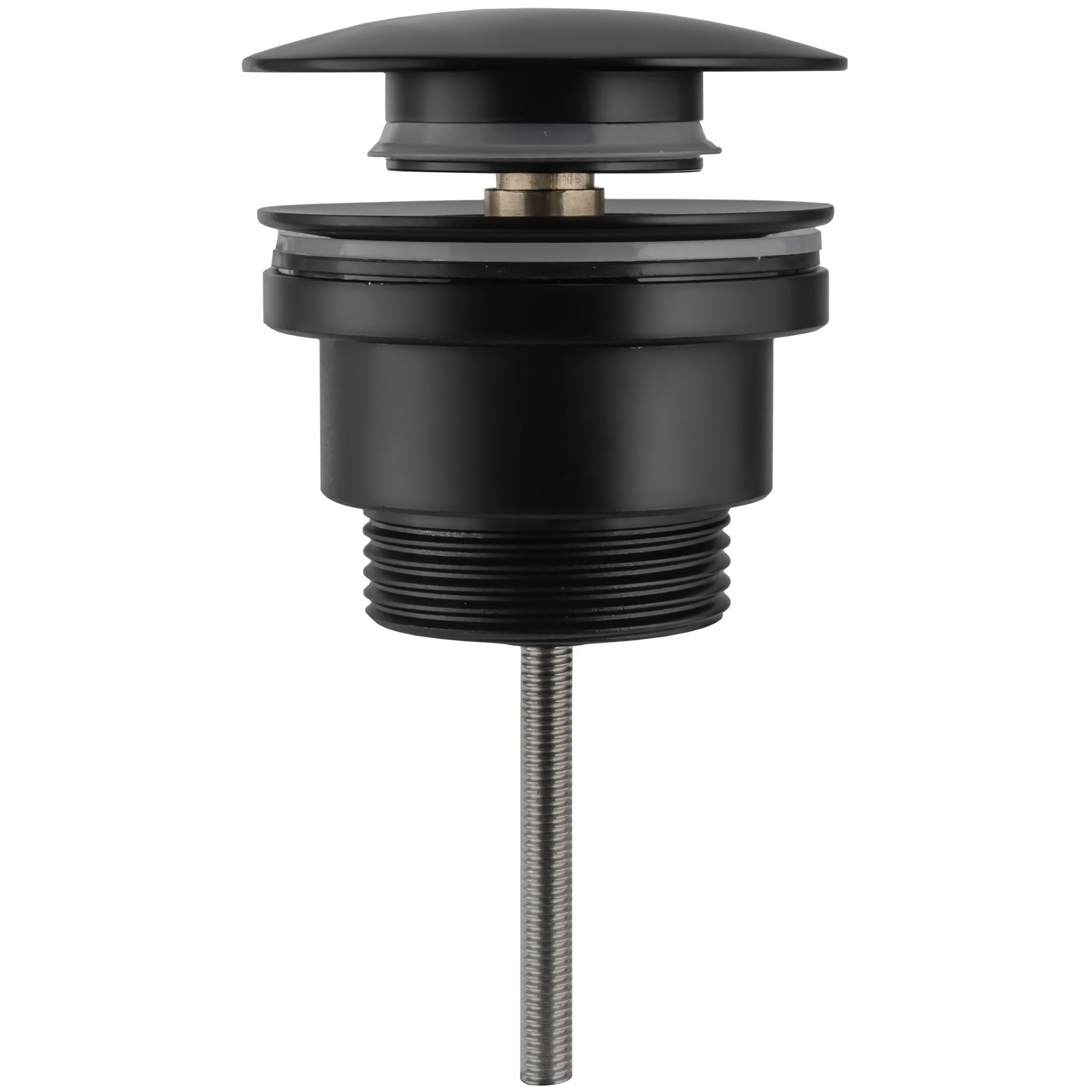 Valvula click clack para lavabo o bide redondo negro mate – VALAZ ...